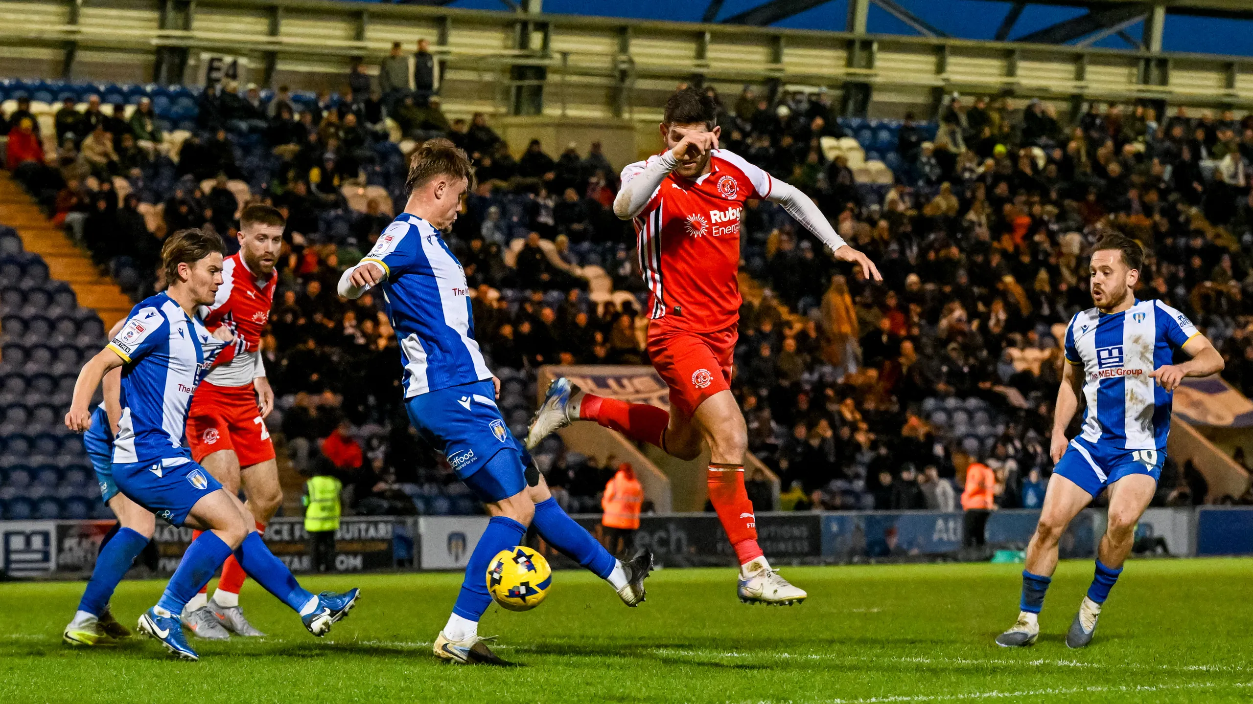 Match Gallery: Town fall short at Colchester - Fleetwood Town Football Club